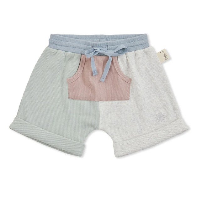 WAREHOUSE SALE | KaPow Kids | Colour Block Rib Shorts